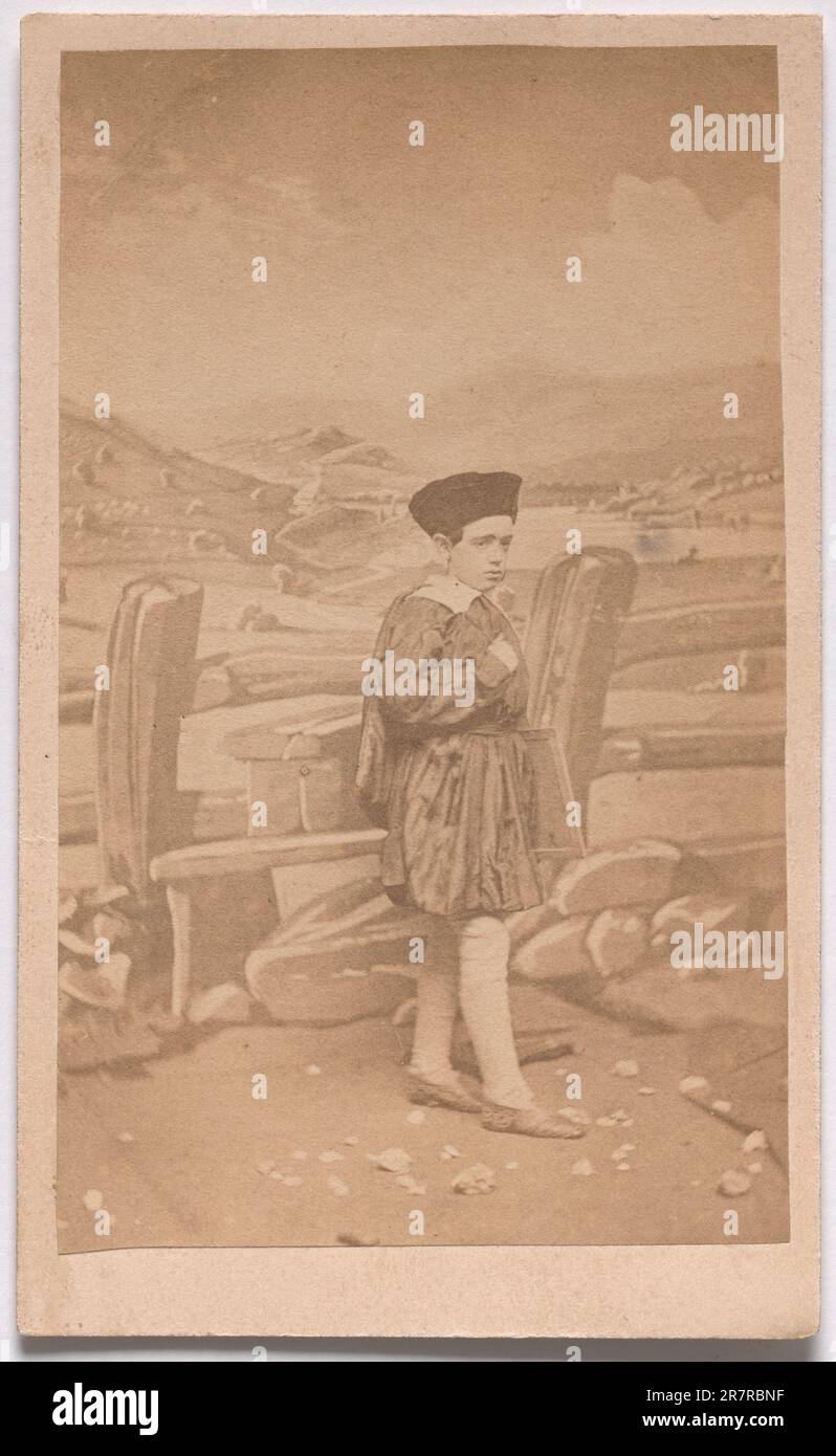 The School Boy from Shakespeare's "Seven Ages" of Man c. 1860 Stock ...