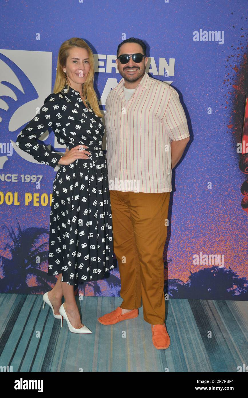 MIAMI BEACH, FLORIDA - JUNE 14: Jenna Cavelle and Miles Alva attend the ...