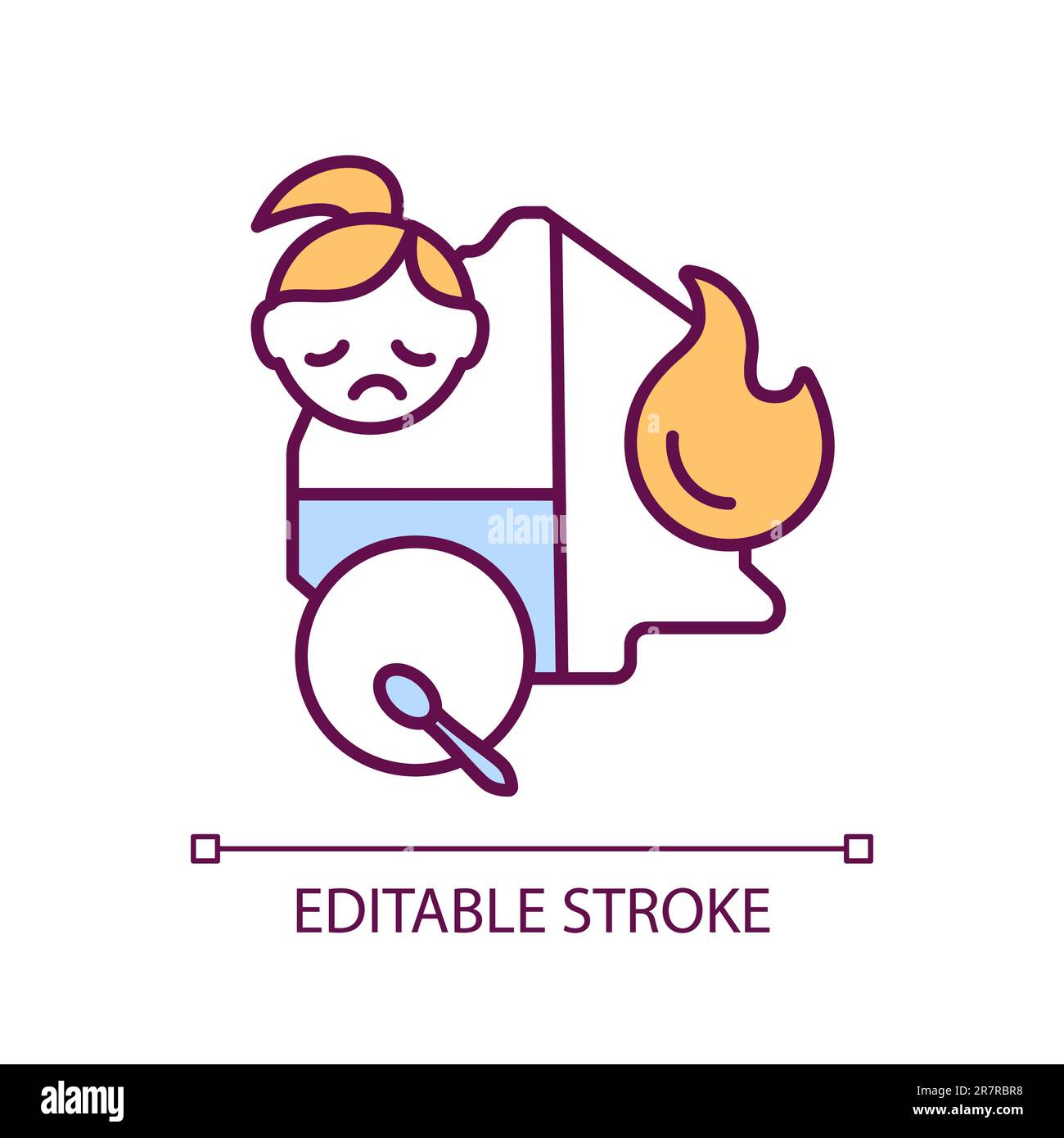 Humanitarian crisis RGB color icon Stock Vector Image & Art - Alamy