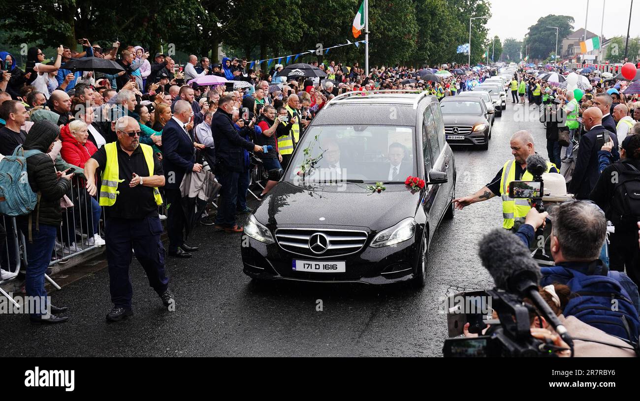 The funeral cortege of Aslan frontman Christy Dignam drives along ...