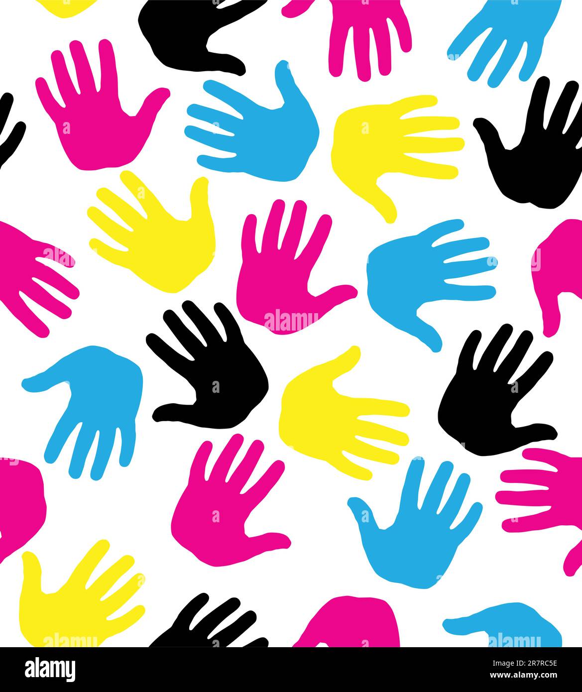 Seamless hand prints Stock Vector Images - Alamy