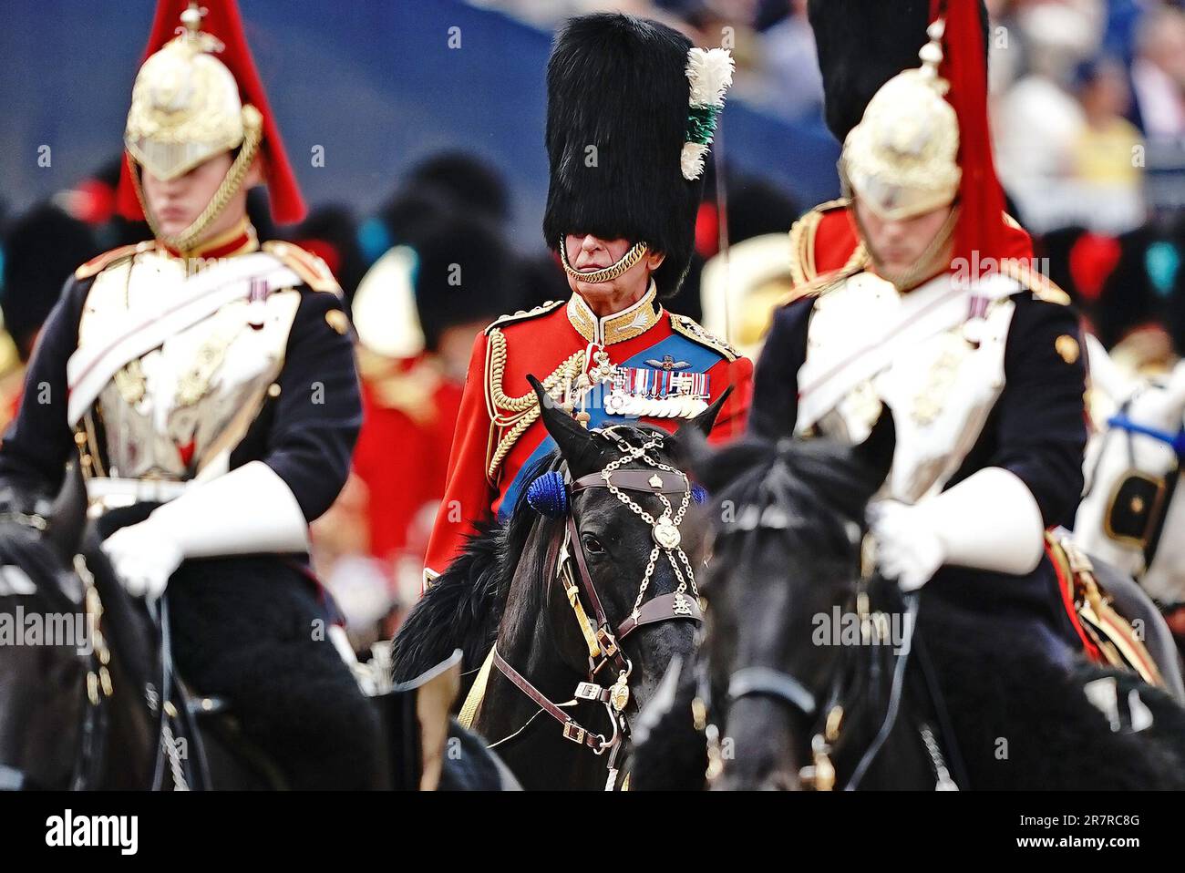 King Charles III during the Trooping the Colour ceremony at Horse ...
