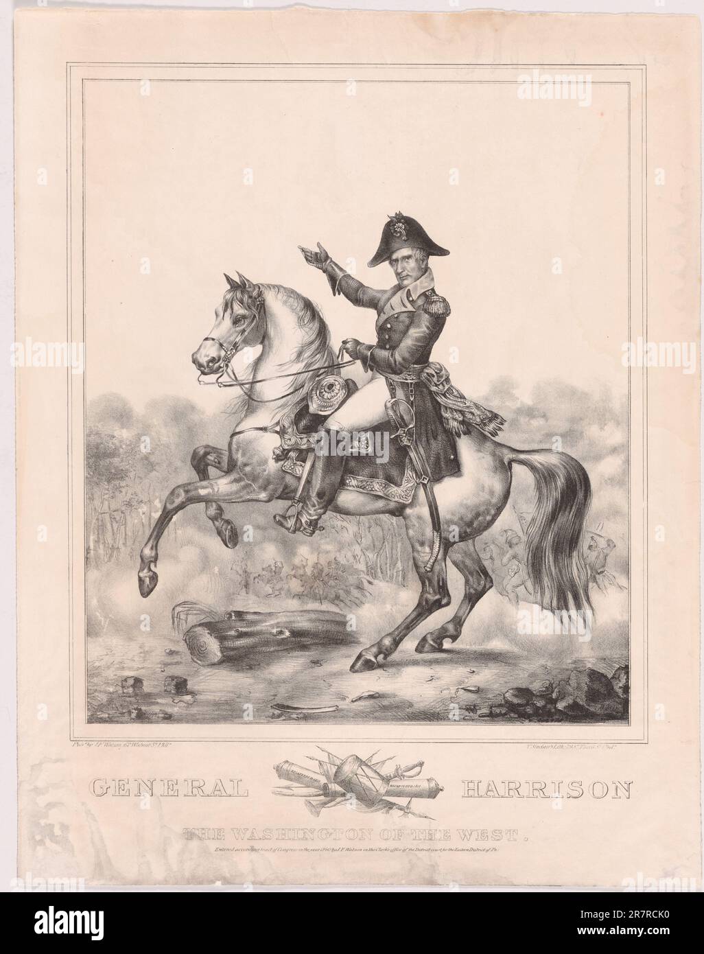 General Harrison, the Washington of the West 1840 Stock Photo - Alamy