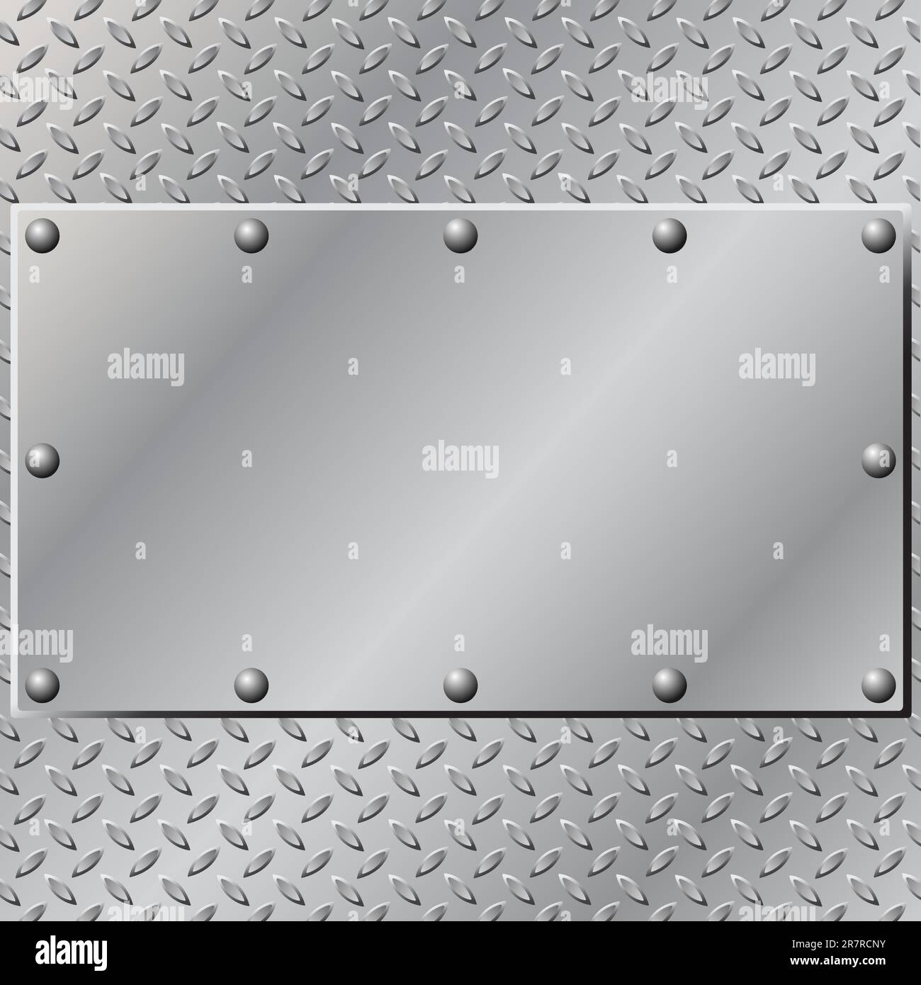 A Metal Background with Tread Plate and Rivets Stock Vector Image & Art ...