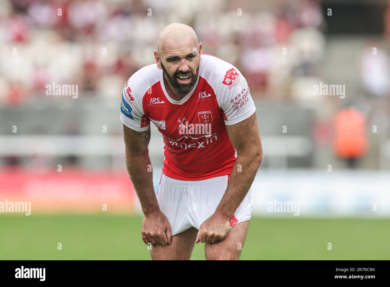 Kane Linnett #12 of Hull KR during the Betfred Super League Round 16 ...