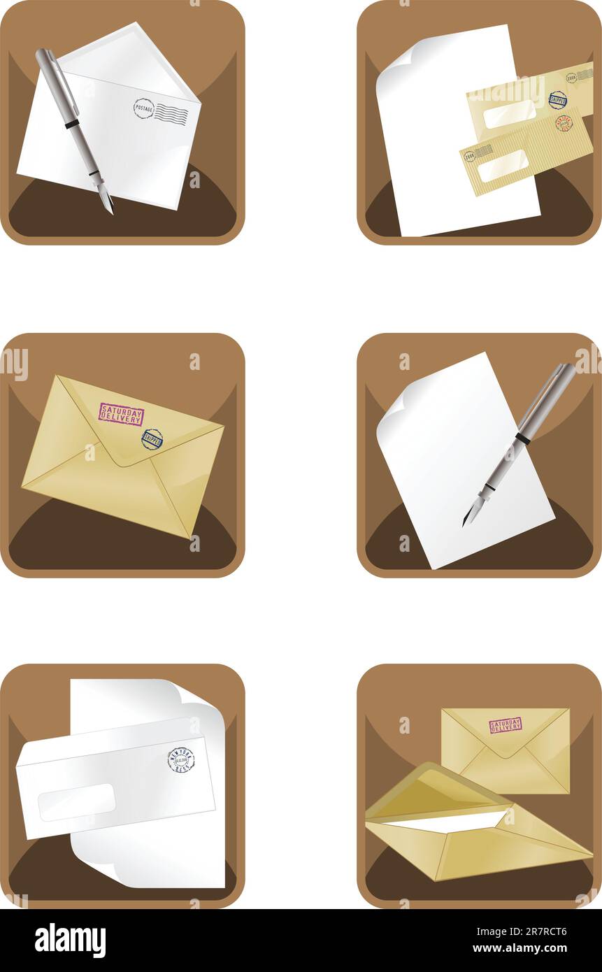 Vector letter icons isolated on white background Stock Vector Image ...