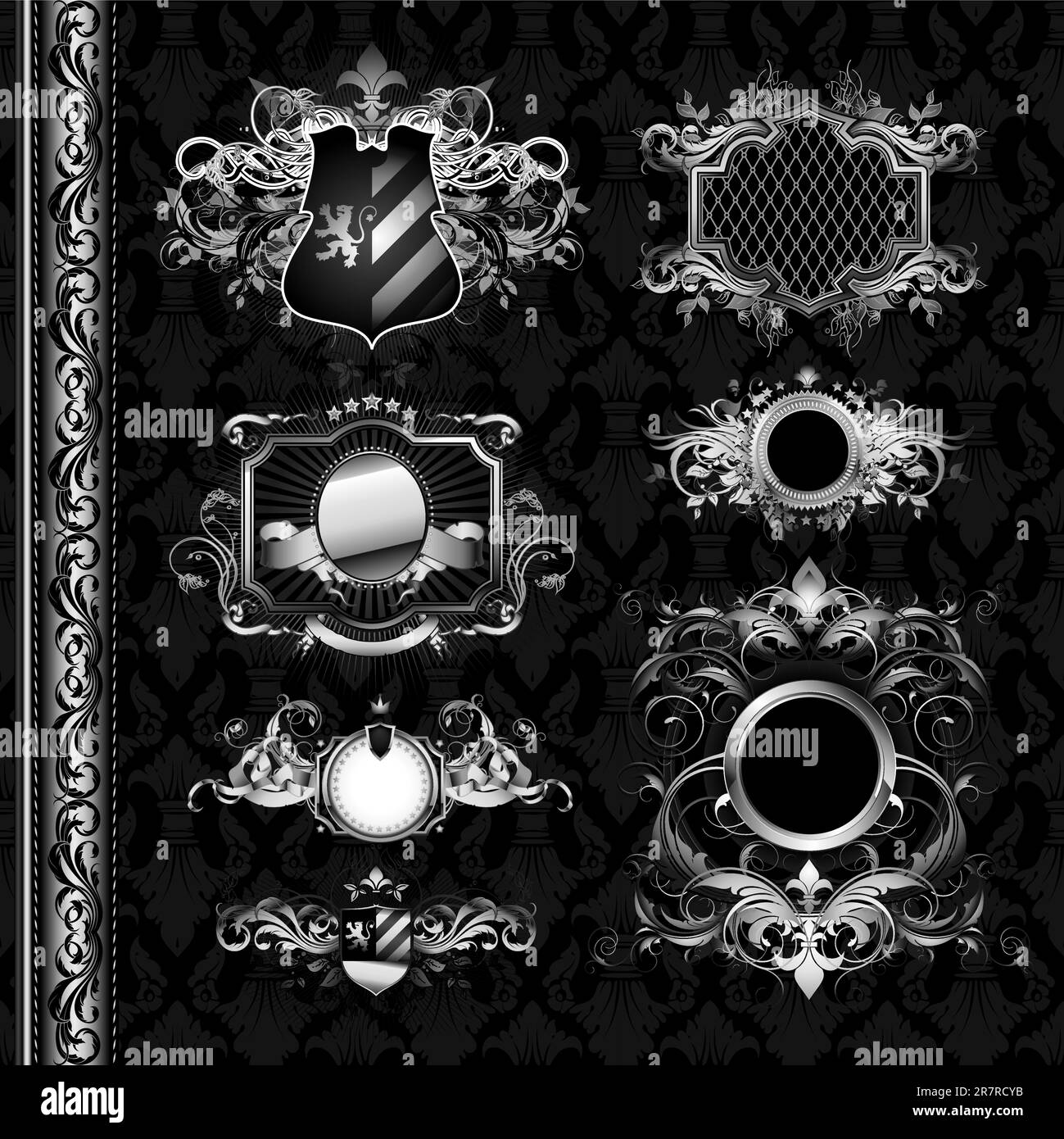 medieval heraldry shields, this illustration may be useful as designer ...