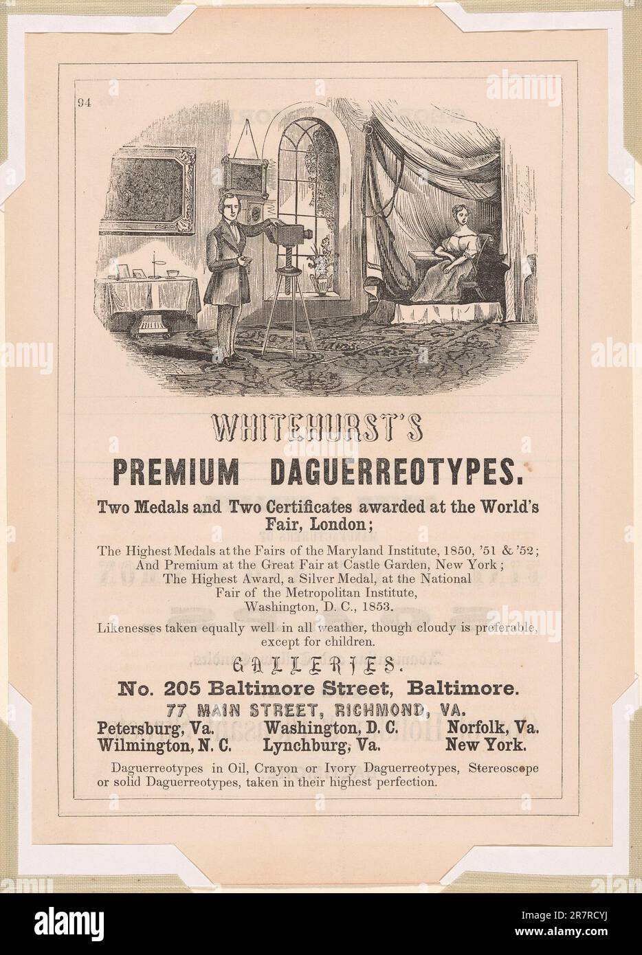 1850s advertisement hi-res stock photography and images - Alamy