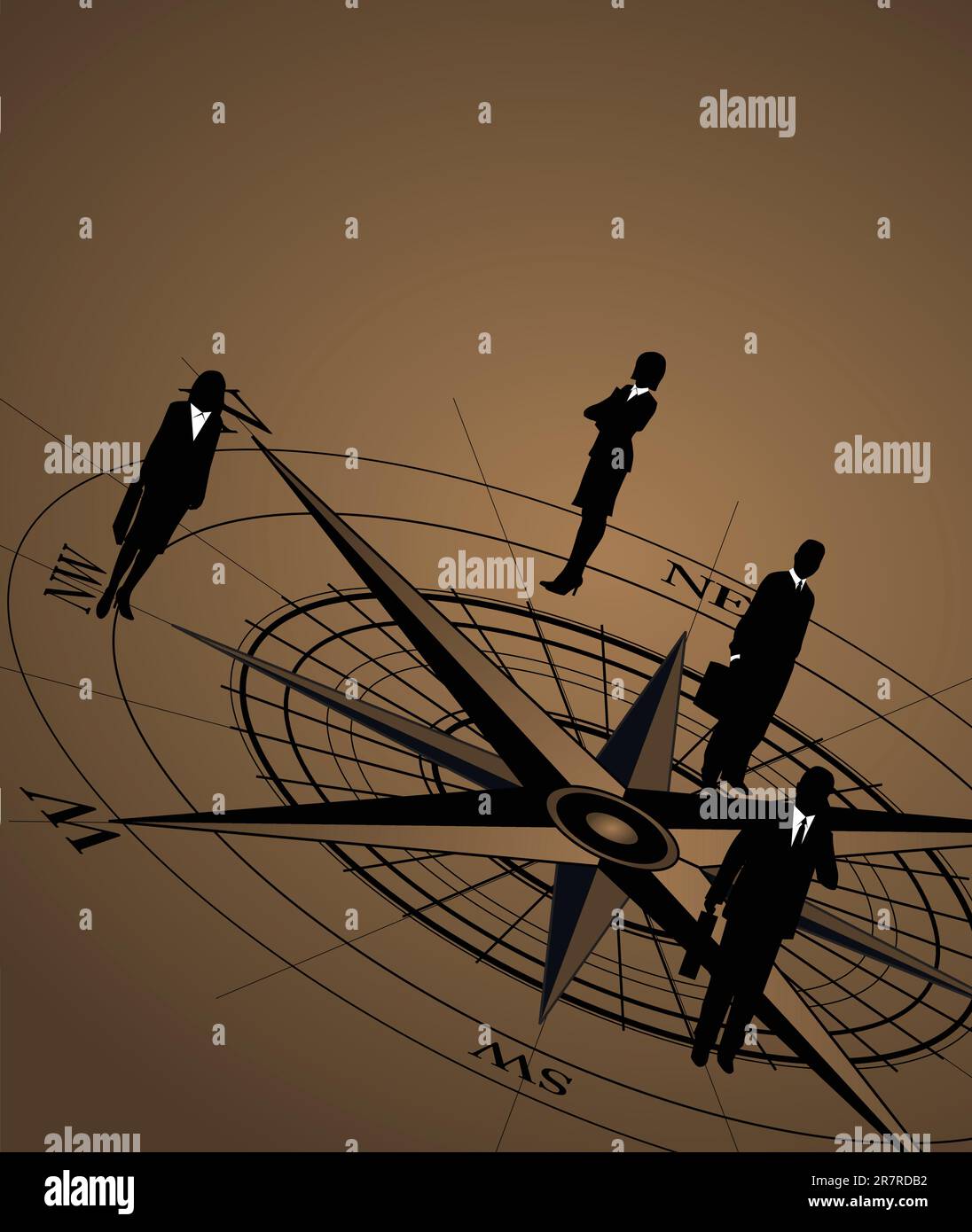Compass businessman Stock Vector Images - Alamy