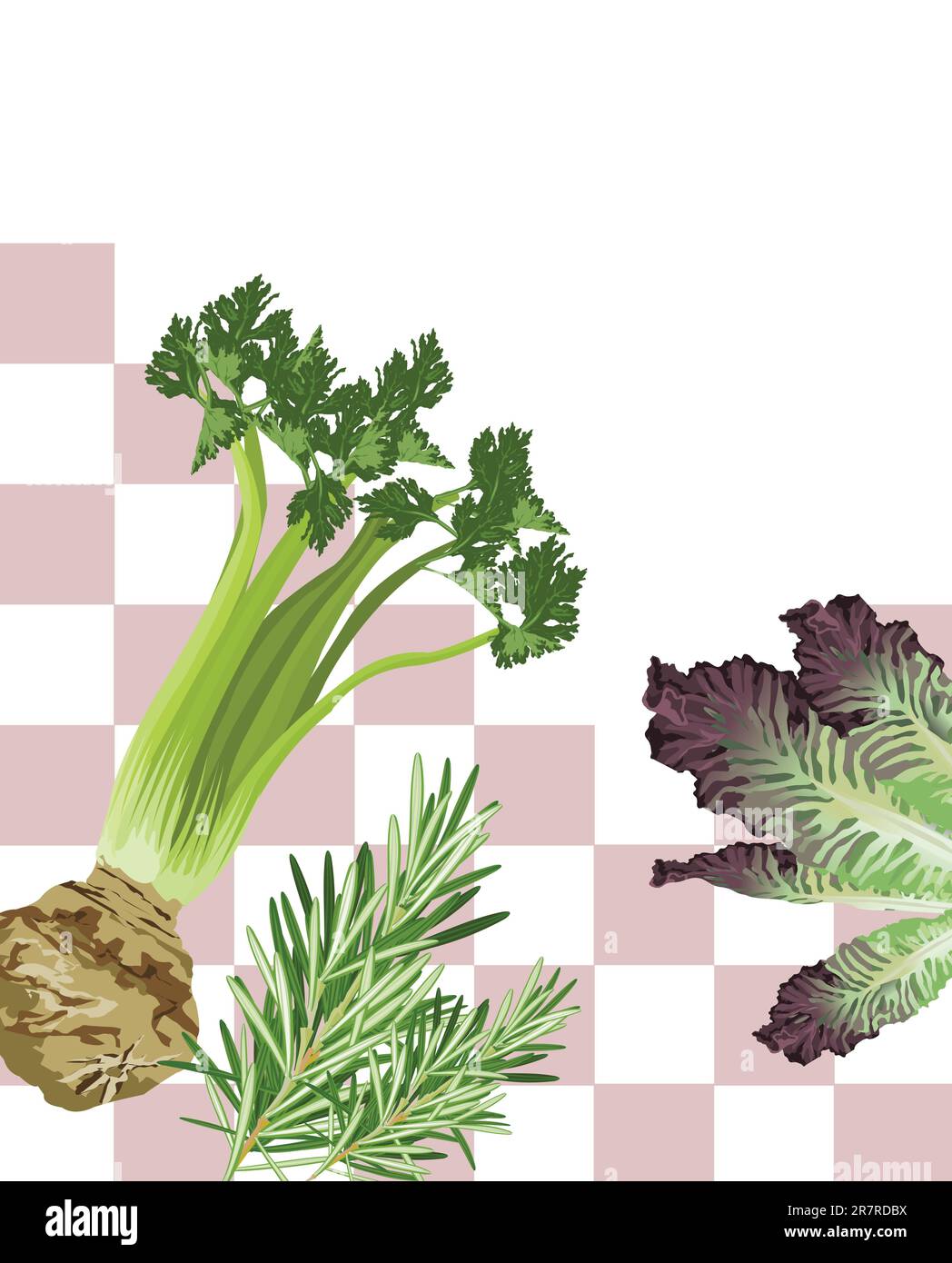 Illustration of Mixed Vegetables with white text space Stock Vector ...