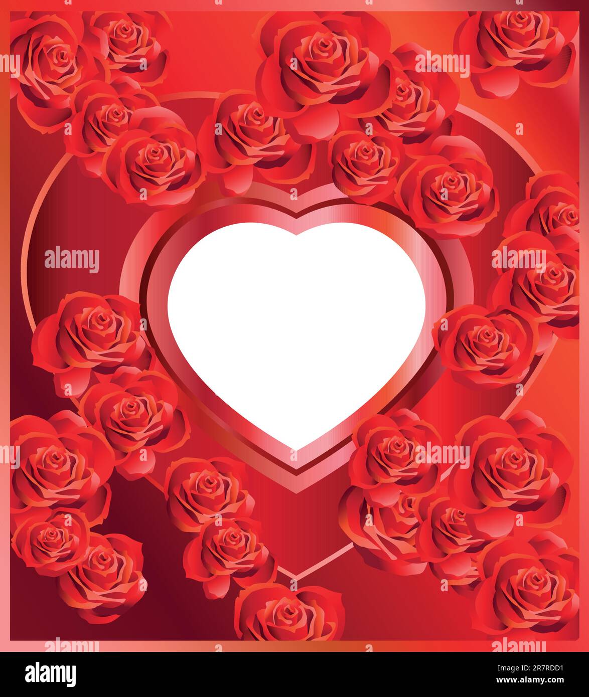 Golden frame red roses Stock Vector Images - Alamy