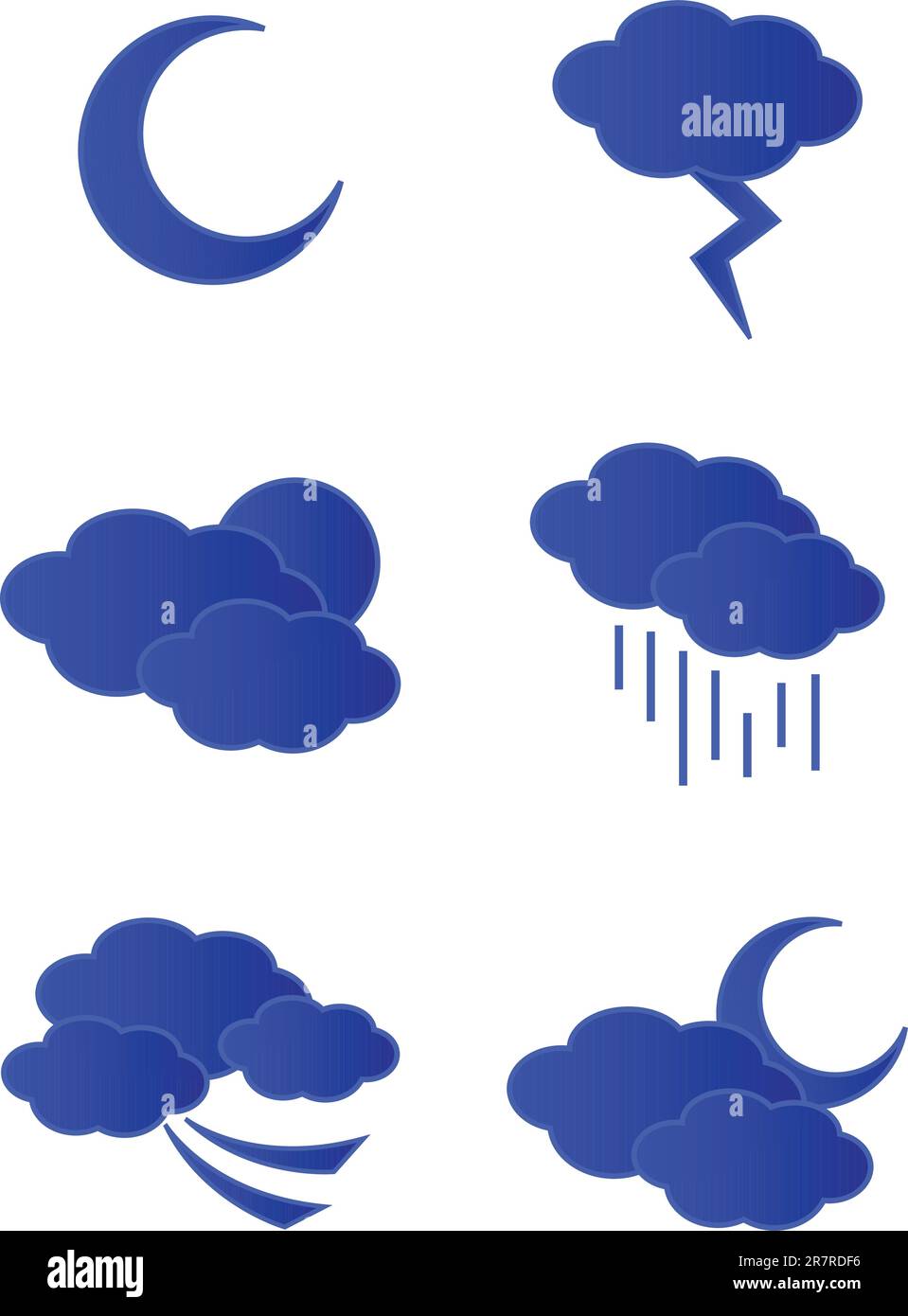 Vector weather icons isolated on white background Stock Vector Image ...