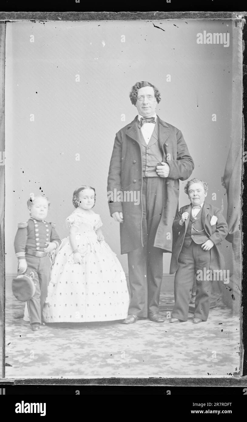 Charles and Lavinia Stratton, and G.W.M. Nutt c. 1860-1870 Stock Photo ...