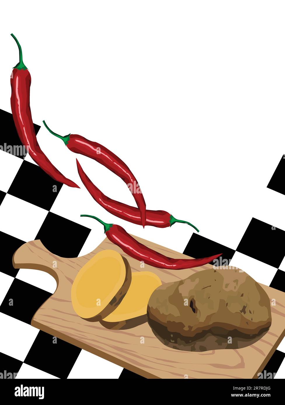 Wooden cutting board raw Stock Vector Images - Alamy