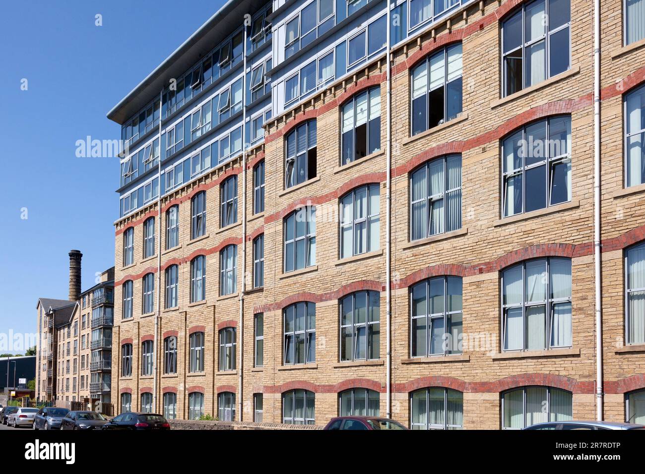 Silk Mill Homes converted mill building, Elland, West Yorkshire Stock ...