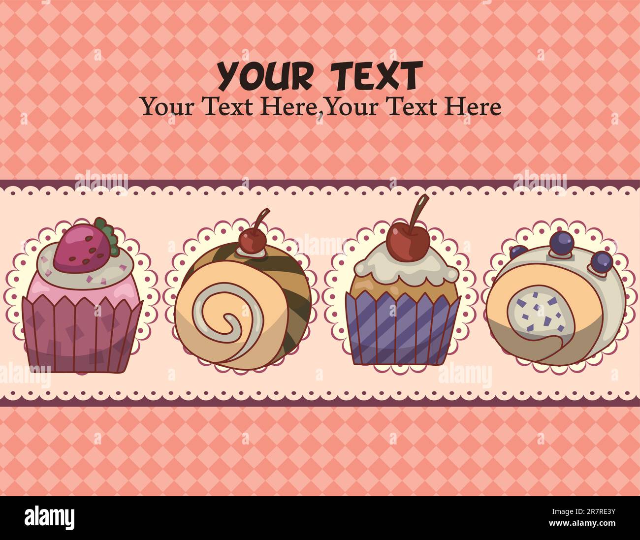 cartoon cake card Stock Vector Image & Art - Alamy