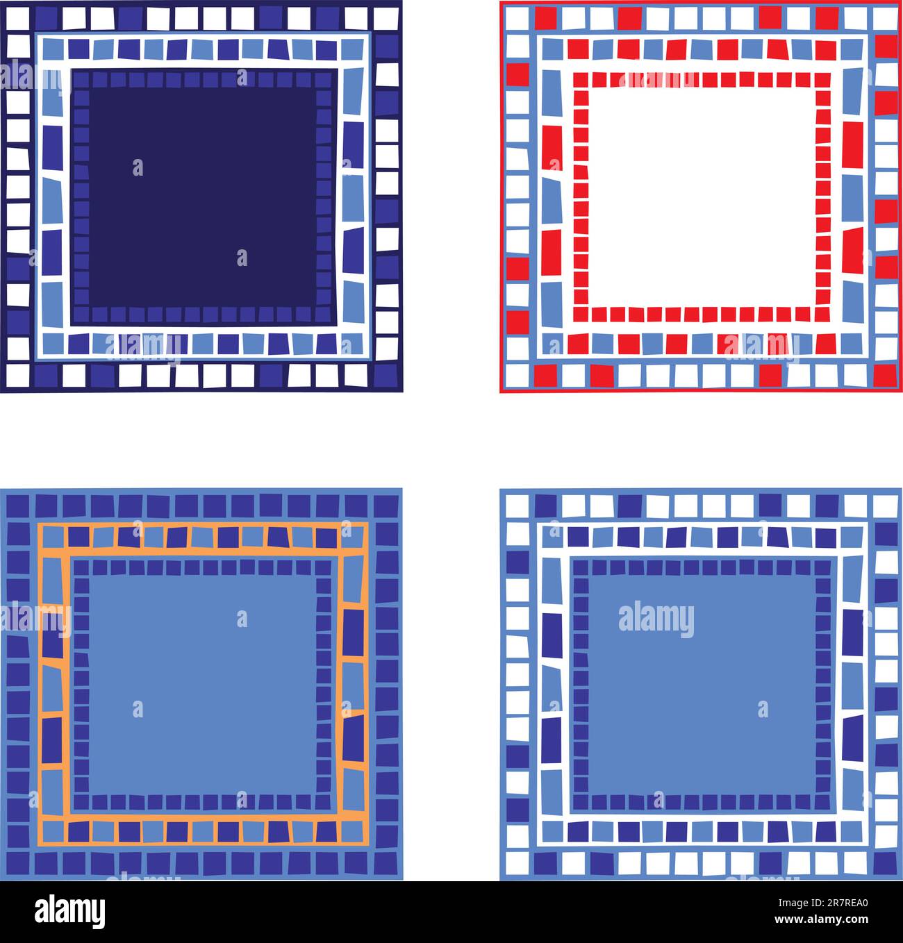 Illustration of mosaic frames on white background Stock Vector Image ...