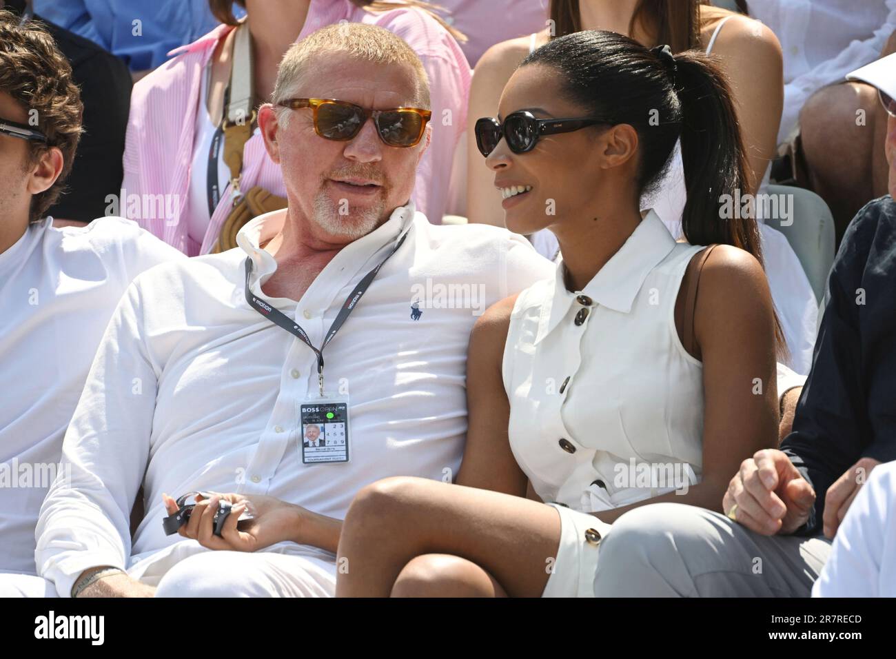 Former tennis pro Boris Becker and his partner Lilian de Carvalho ...