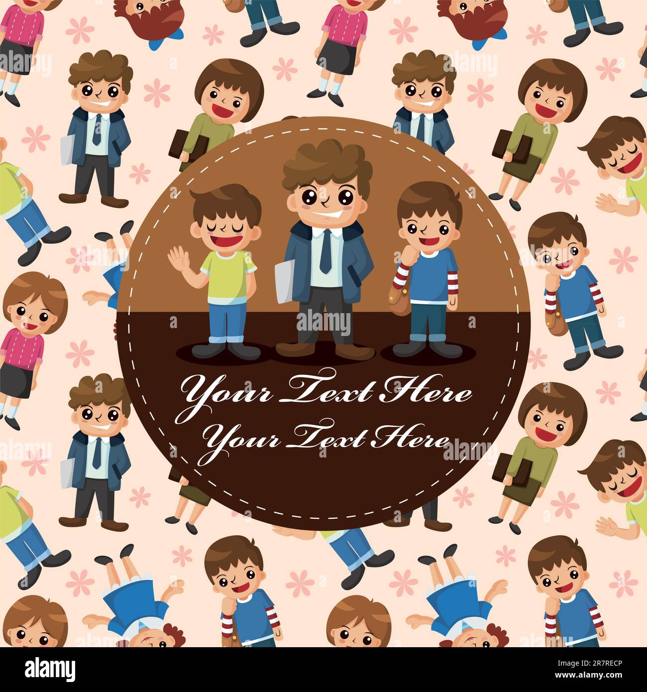cartoon kid card Stock Vector Image & Art - Alamy