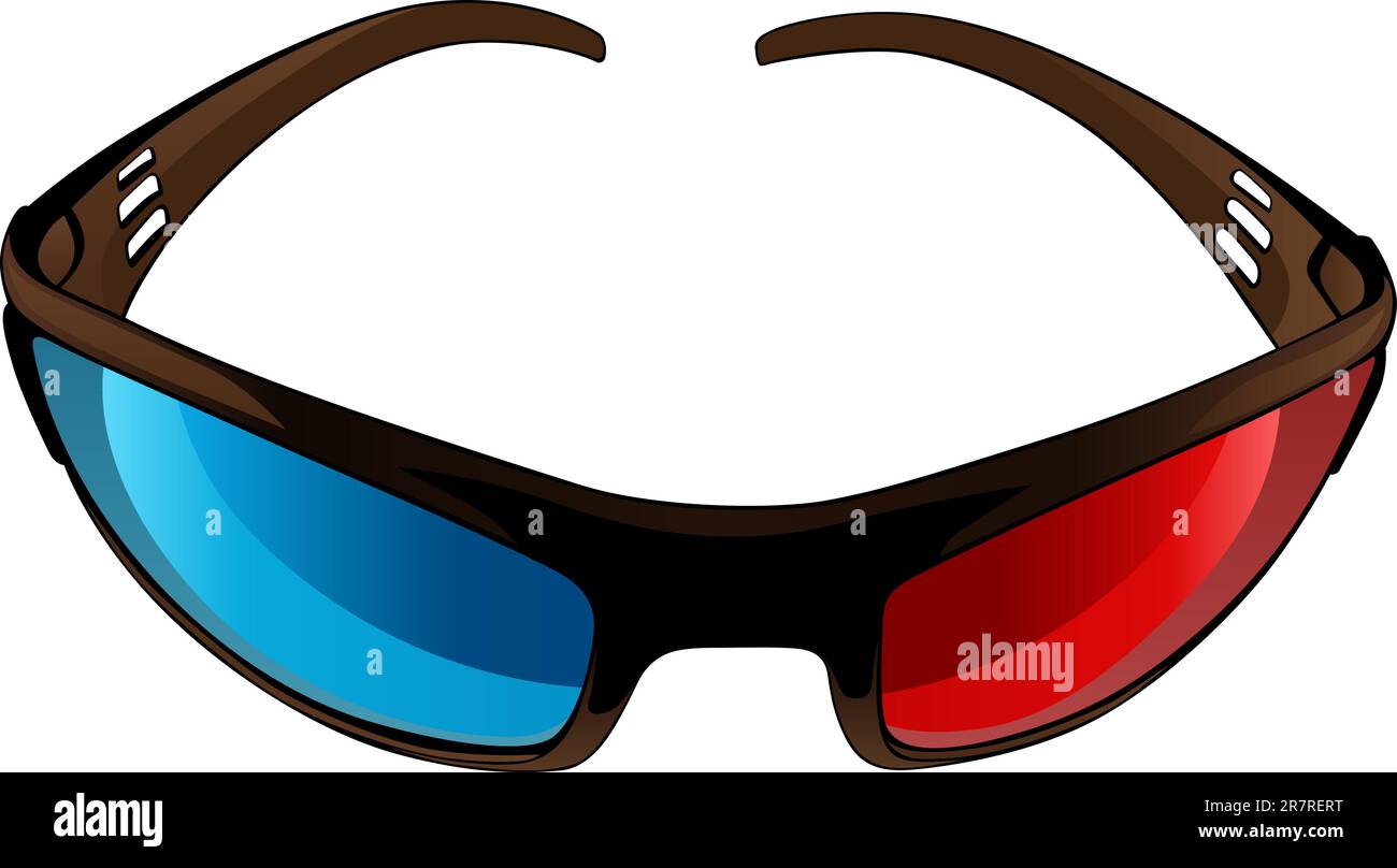 3D glasses isolated on white background Stock Vector Image & Art - Alamy