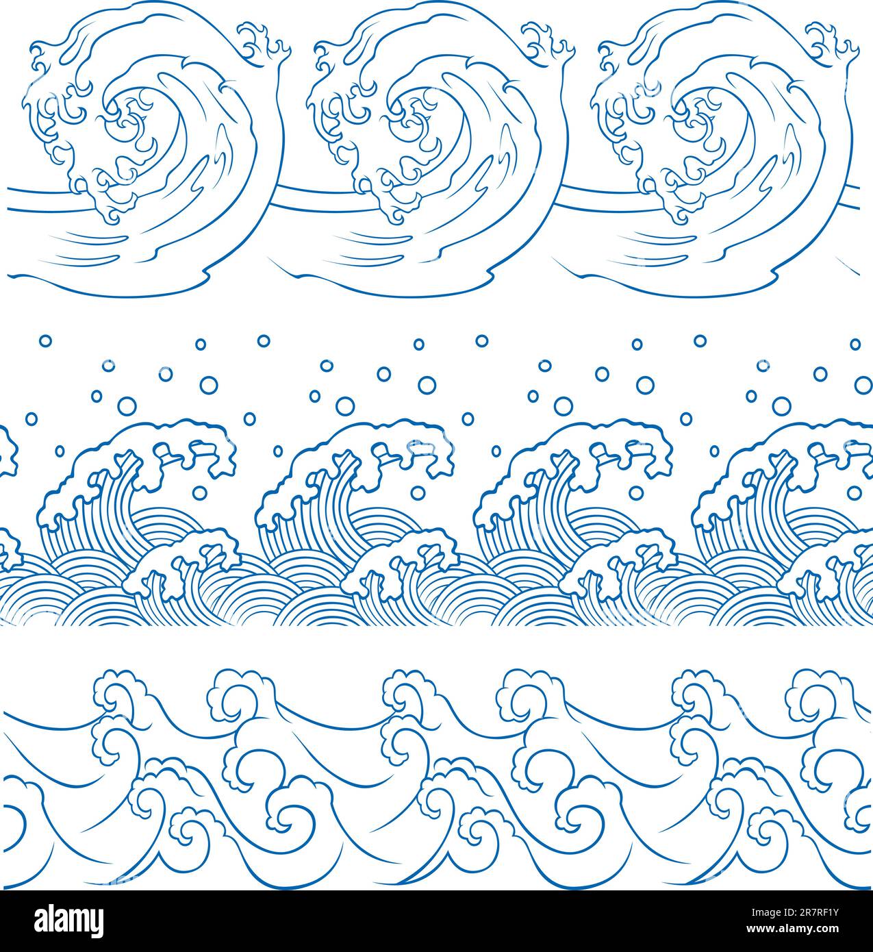 repeated ocean wave pattern Stock Vector Image & Art - Alamy