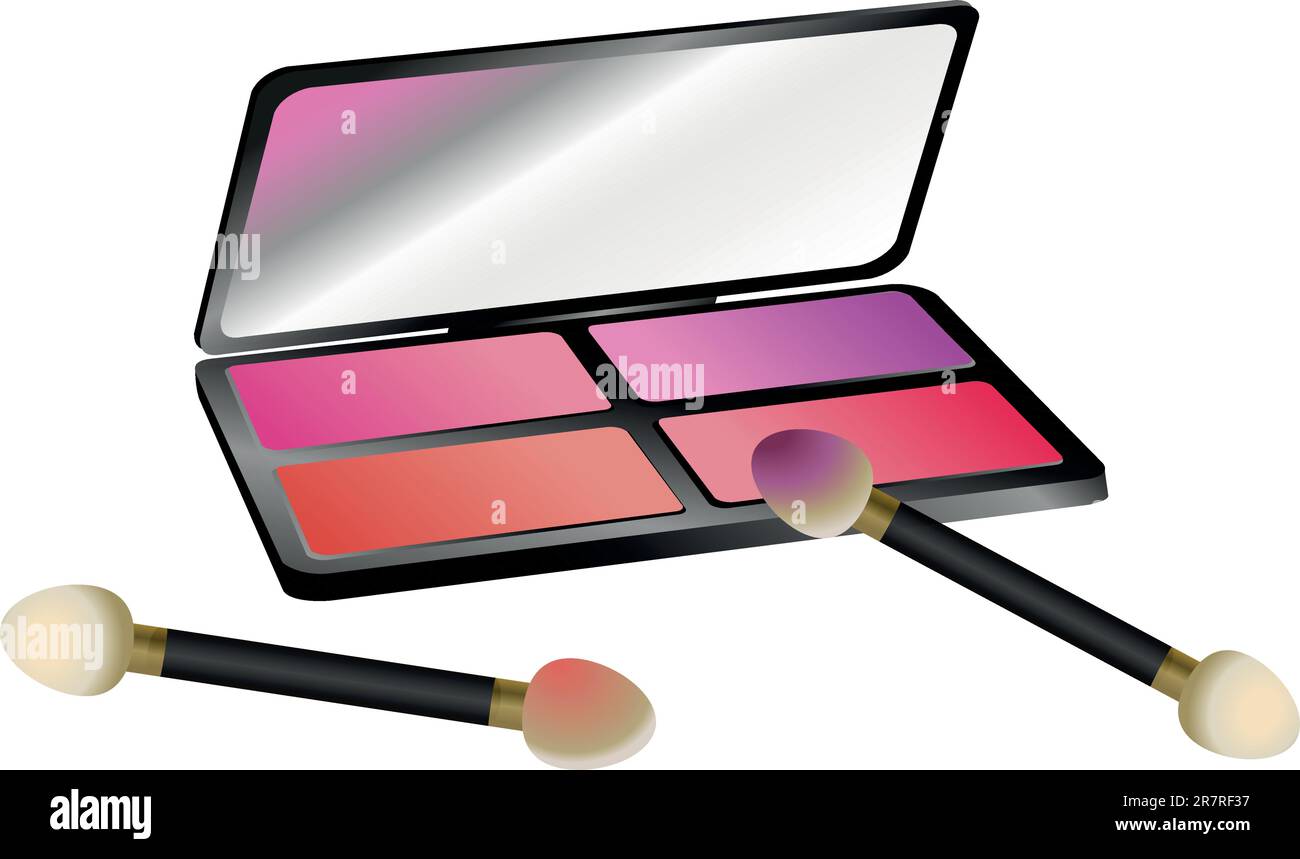 Eye Shadow Set isolated on white background Stock Vector Image & Art ...