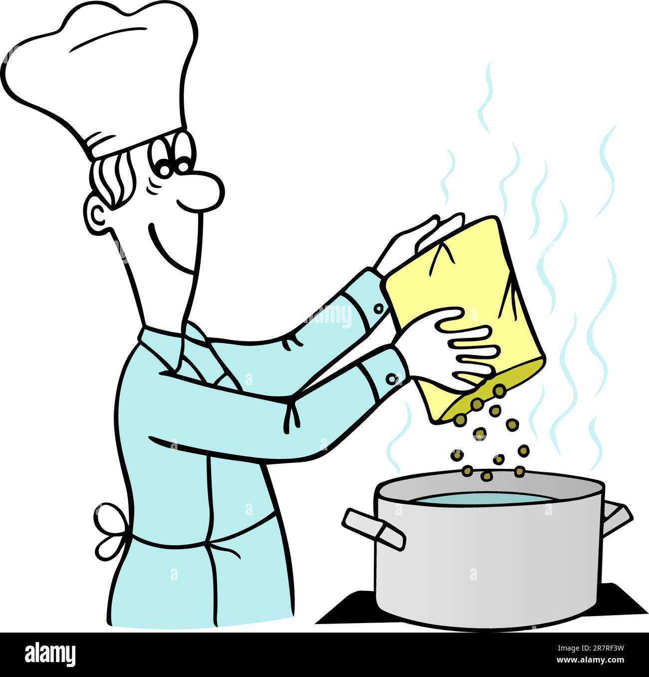 Man cooking food on Cut Out Stock Images & Pictures - Alamy