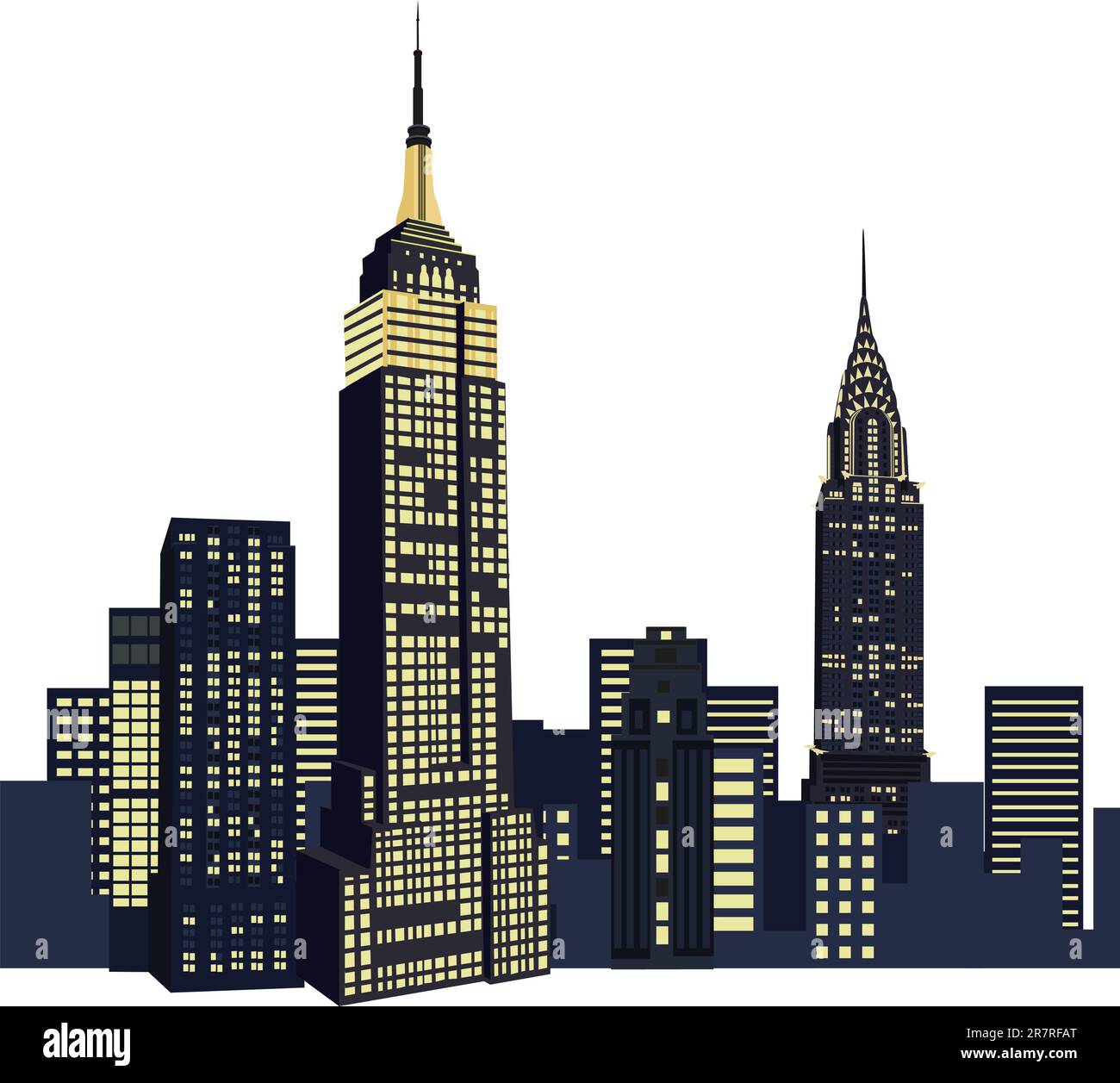 Manhattan illustration Cut Out Stock Images & Pictures - Alamy