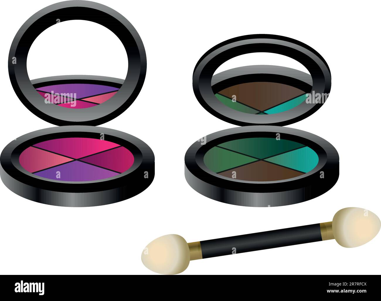 Eye Shadow Set isolated on white background Stock Vector Image & Art ...