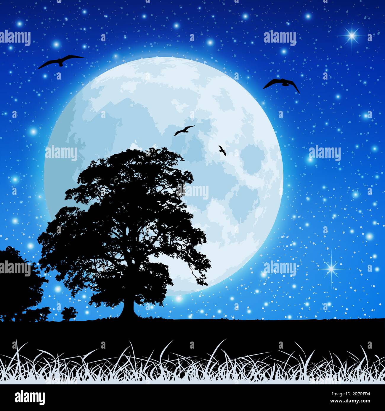 Lunar landscape Stock Vector Images - Alamy