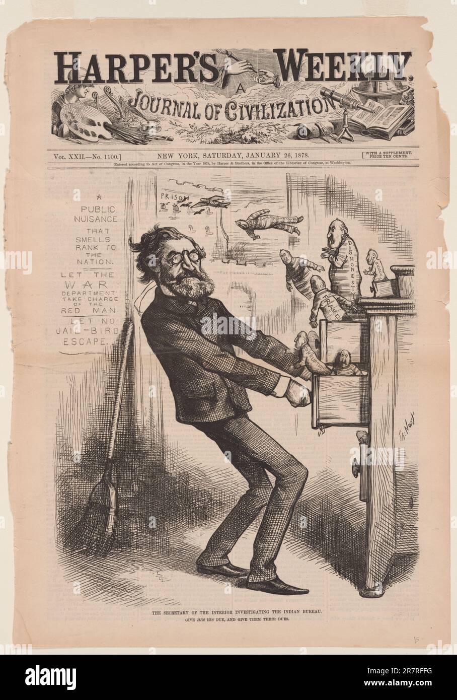 Secretary of War Investigating the Indian Bureau January 26, 1878 Stock ...