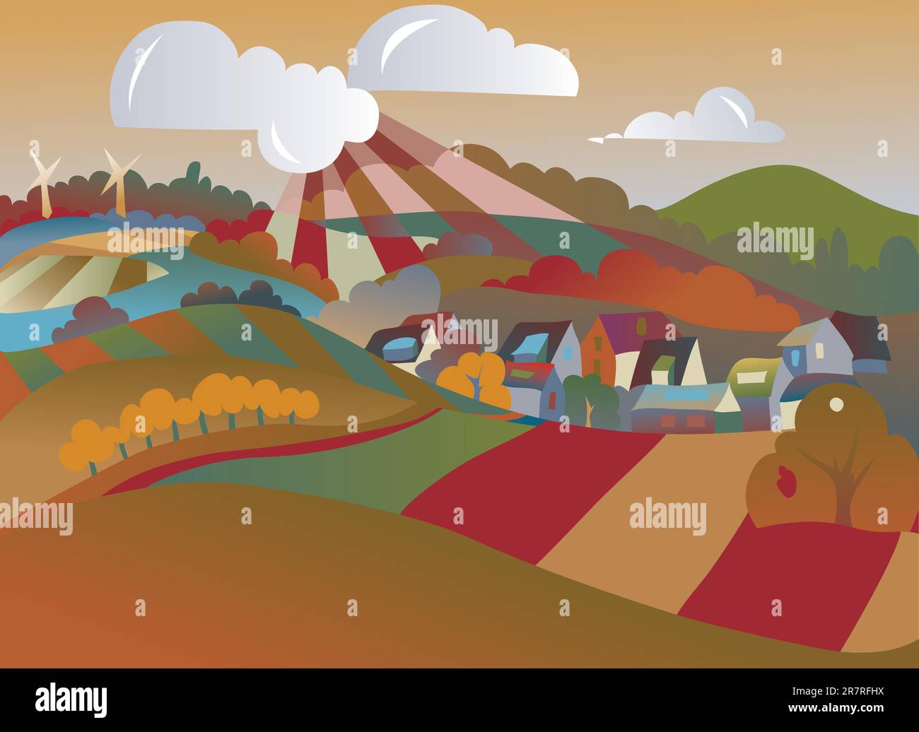 The country side countryside Stock Vector Images - Alamy