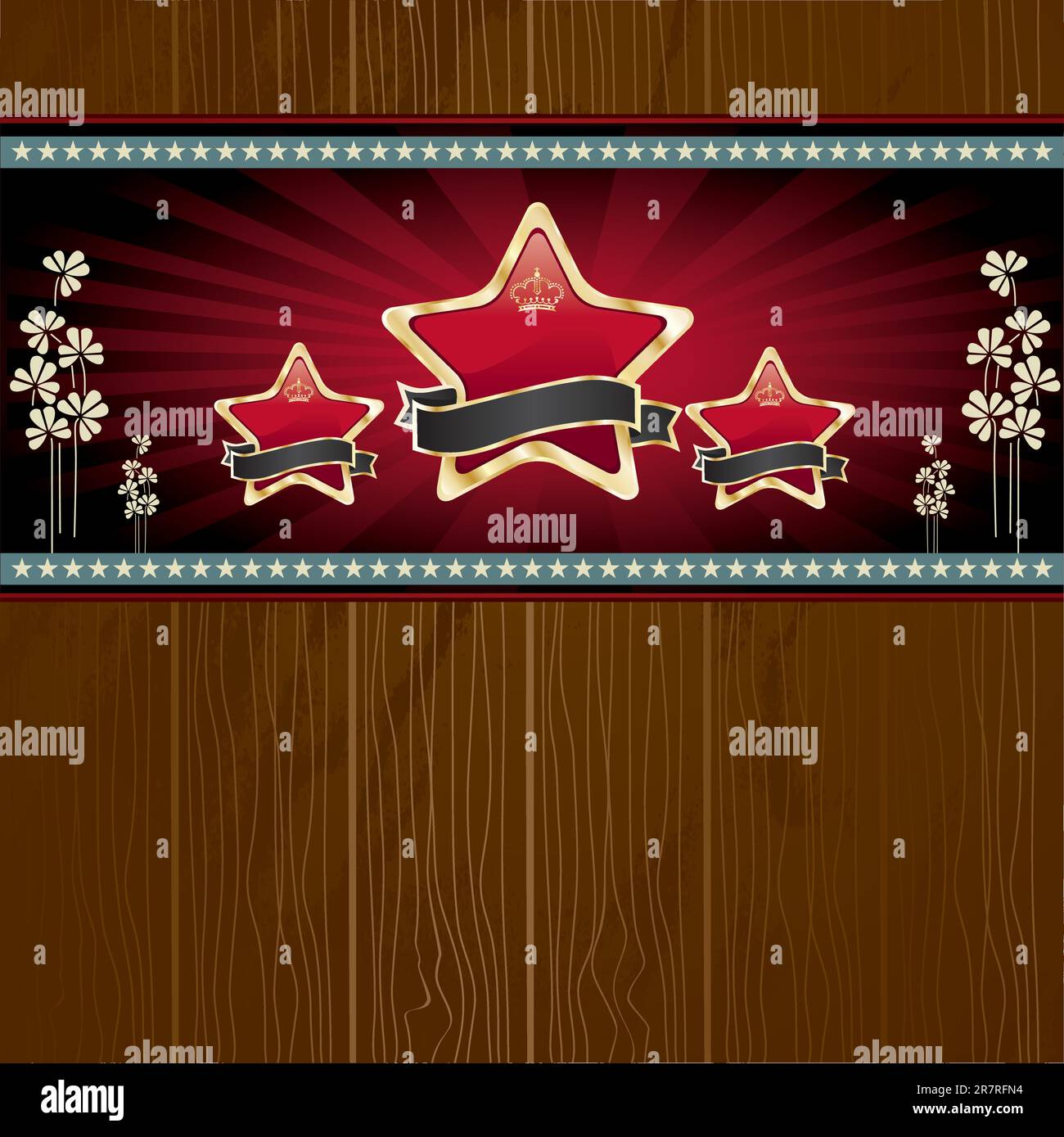 Golden three on red Stock Vector Images - Alamy