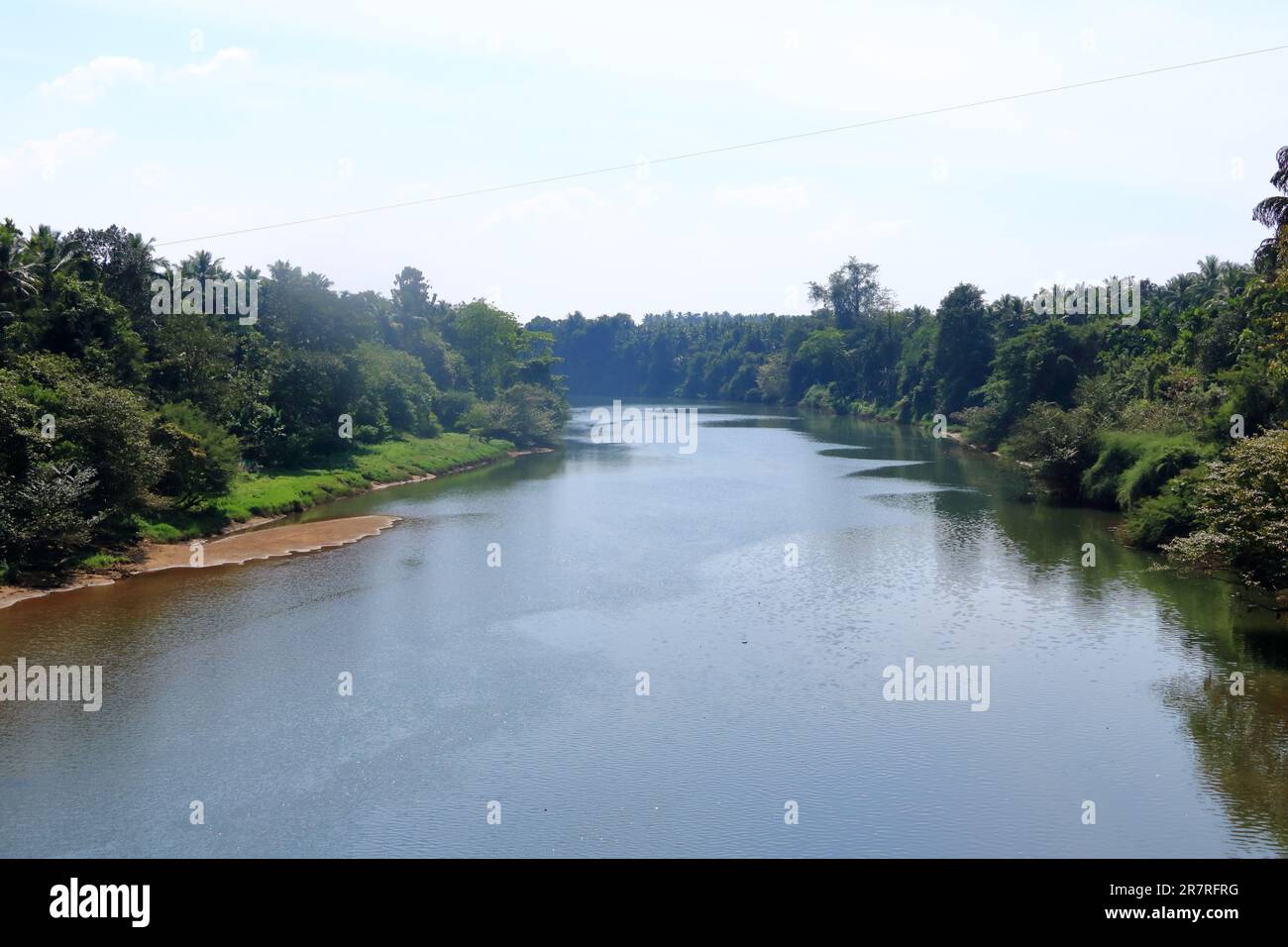 View from the top of the Kuttyady (Kuttiady, Kuttyadi) bridge to the ...