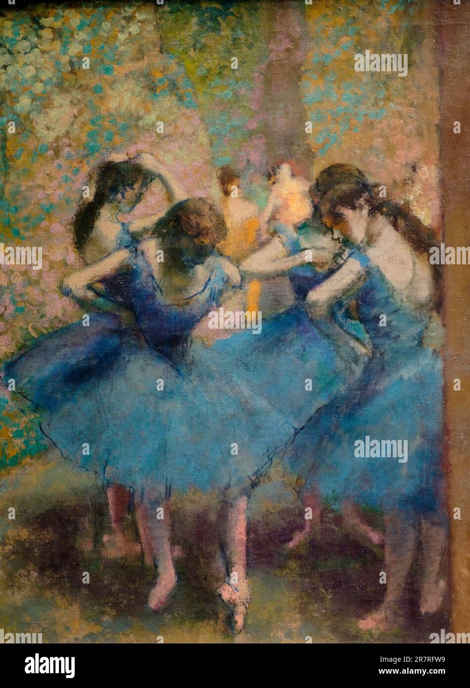 Edgar Degas,Danseuses bleues, huile sur toile, 1890, Museo de Orsay ...