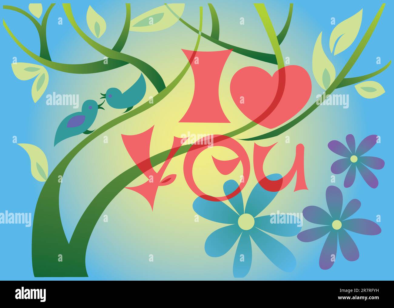 decorative illustration of spring of nature life Stock Vector Image ...