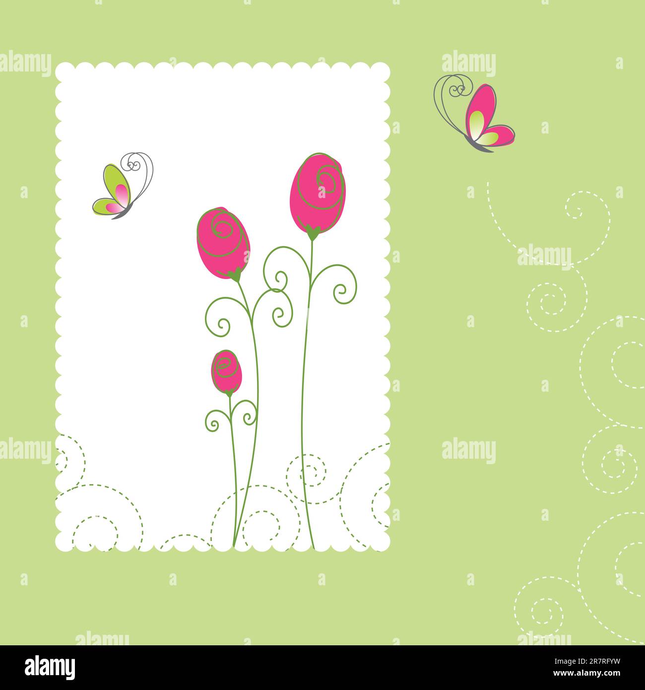 Abstract red rose butterfly greeting hi-res stock photography and ...