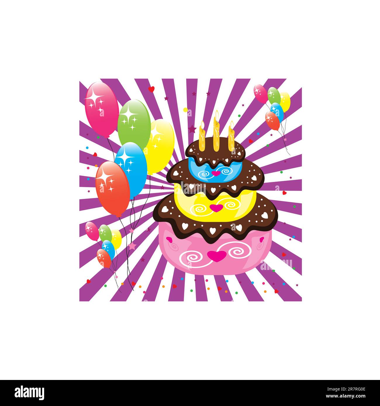 Happy birthday candy stripe Stock Vector Images - Alamy