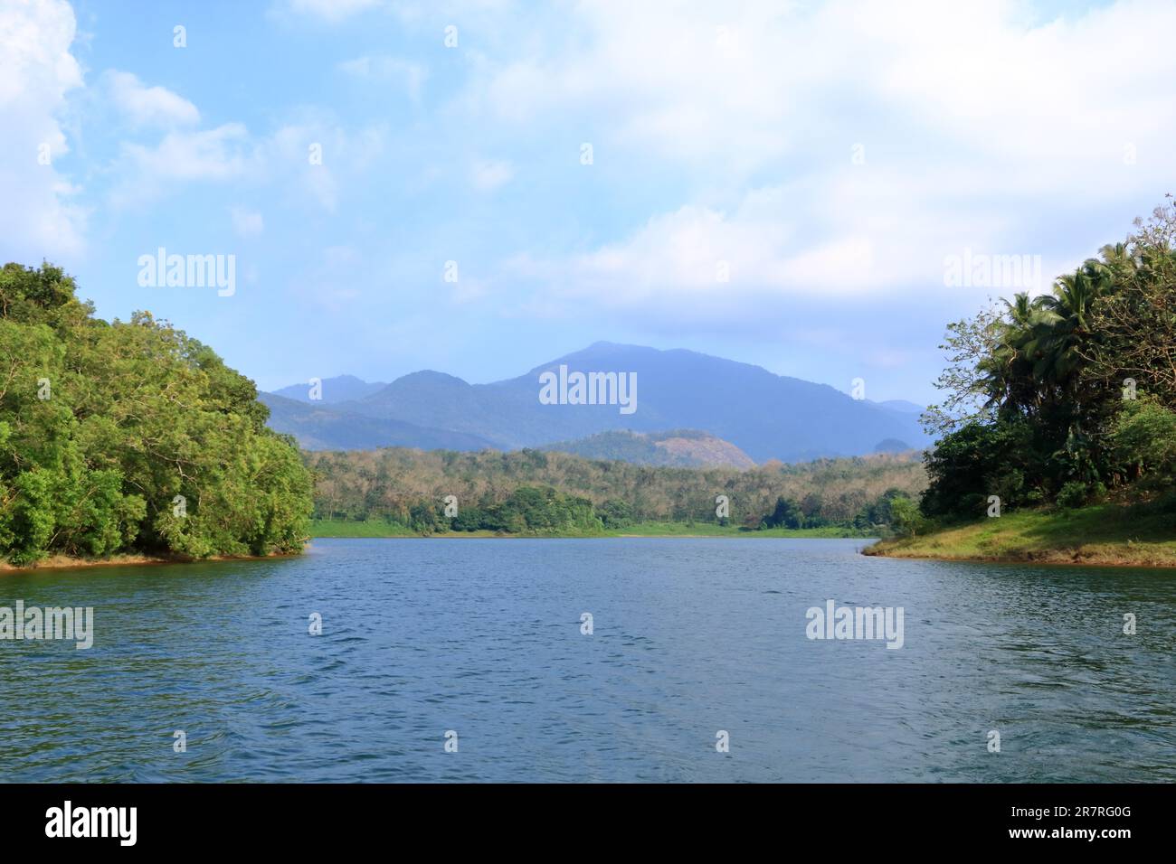 the lake in front of the at peruvannamuzhi (peruvannamoozhi) dam ...