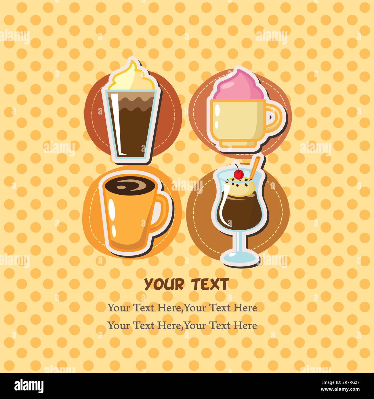 cartoon coffee card Stock Vector Image & Art - Alamy