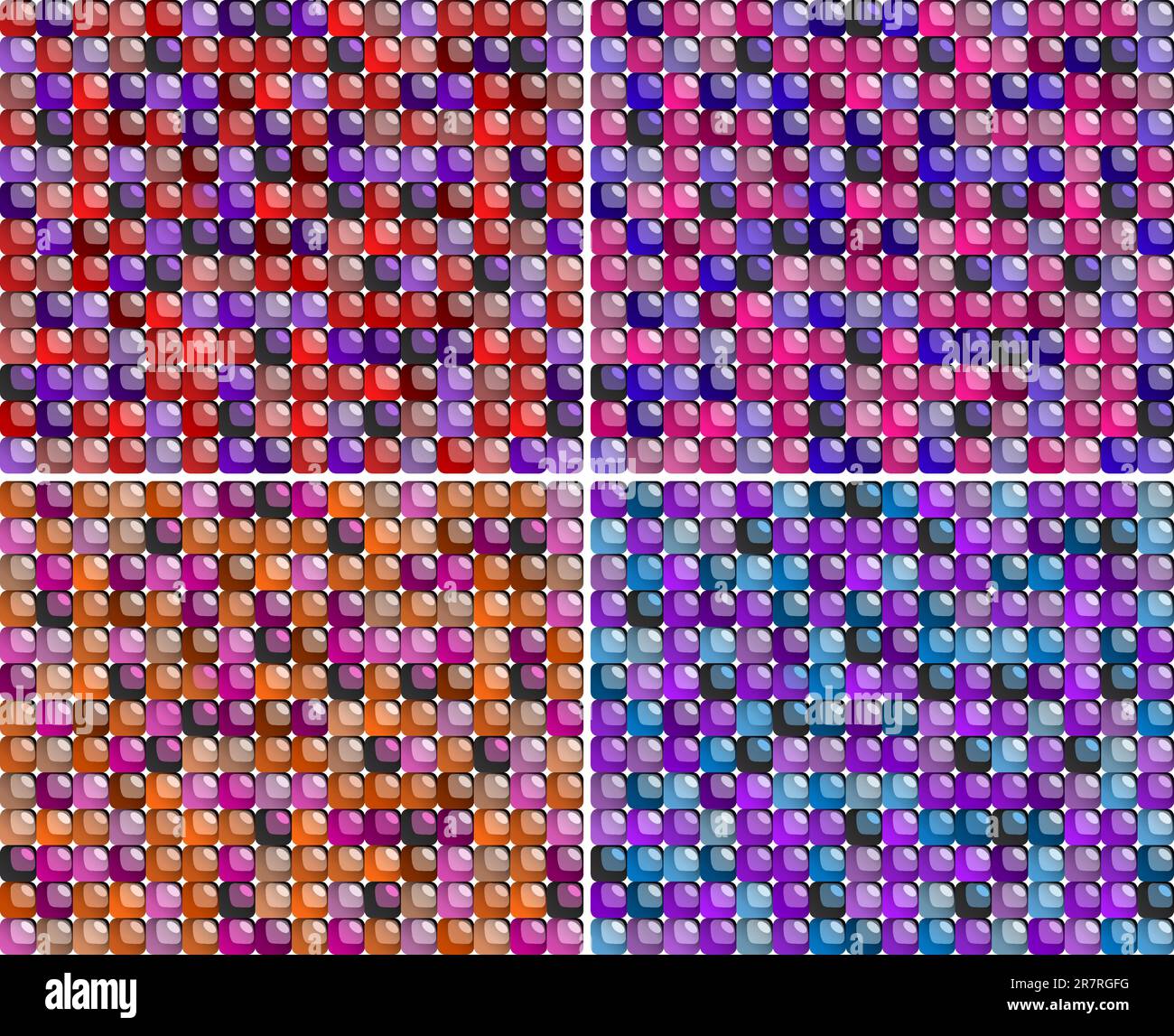 Abstract pattern set with square blocks. Vector Illustration Stock ...