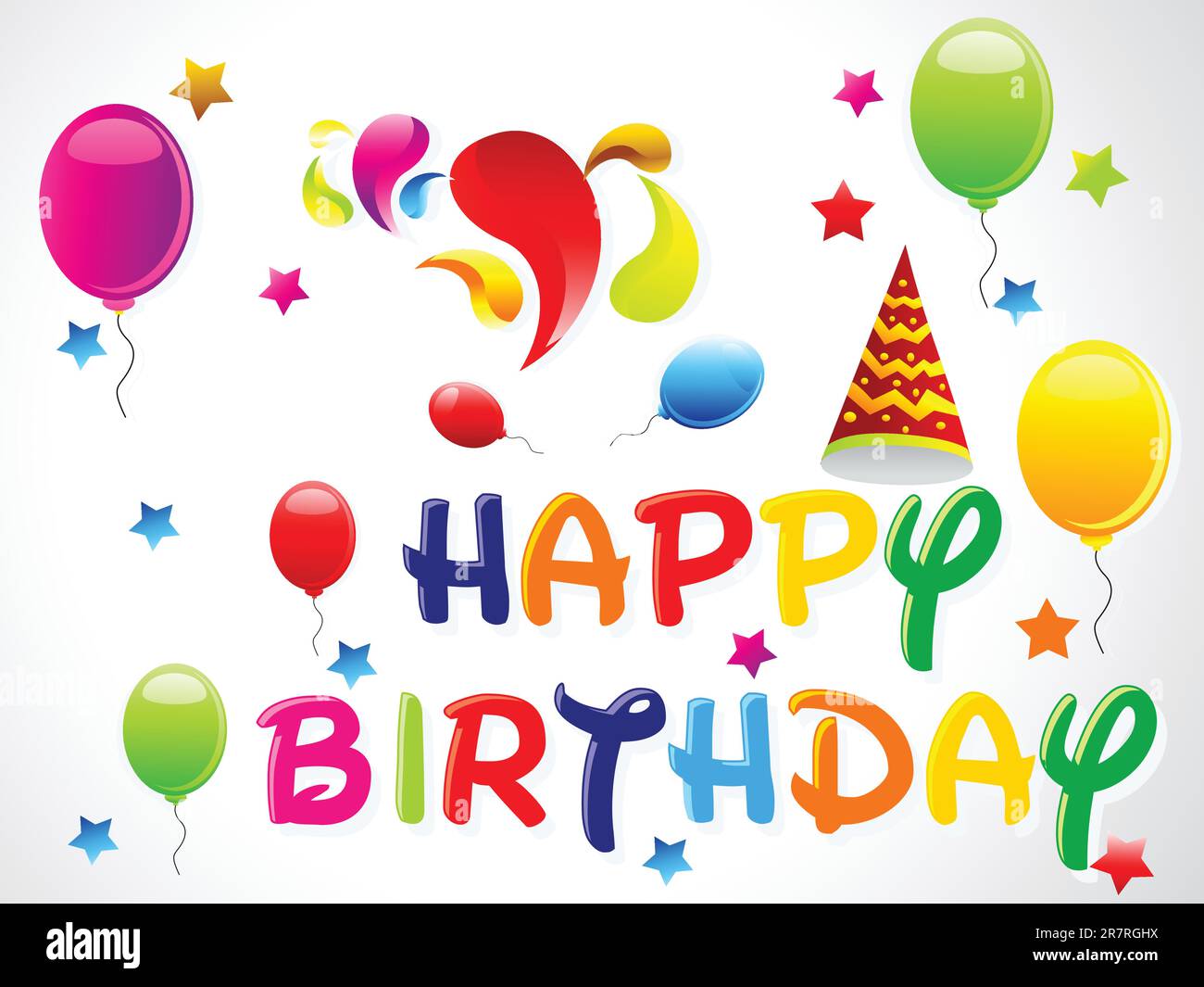 abstract birthday card vector illustration Stock Vector Image & Art - Alamy