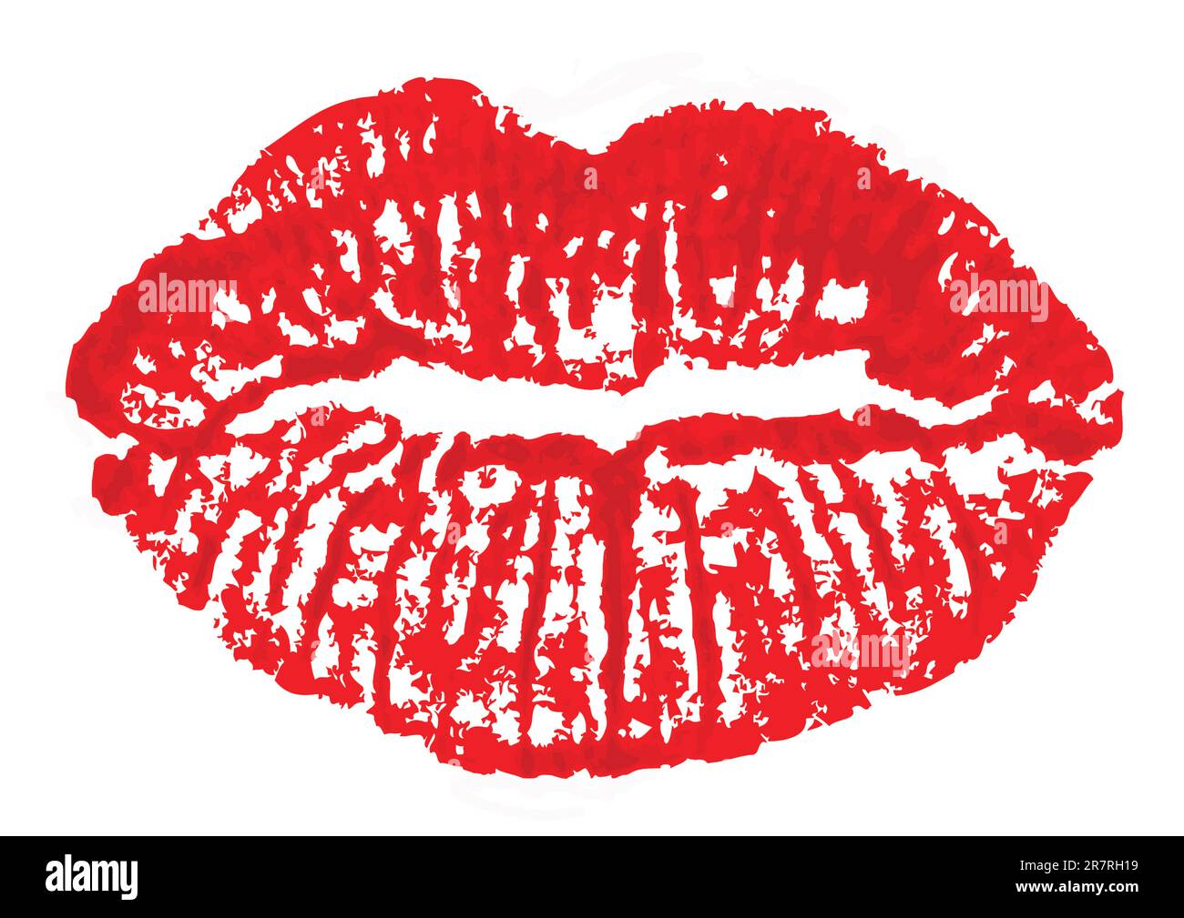 Lipstick Print On A White Background Vector Stock Vector Image And Art Alamy 6081