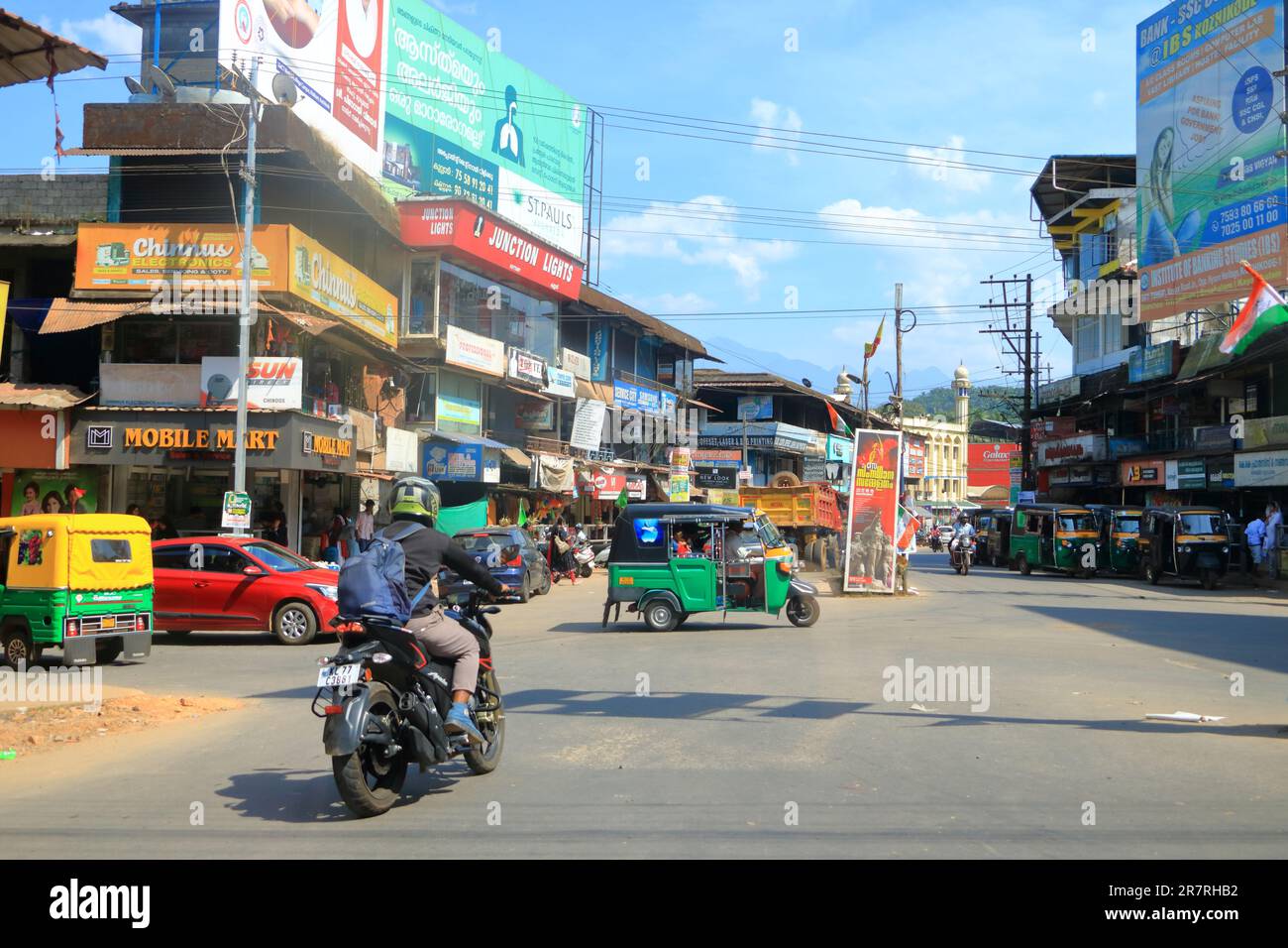 December 29 2022 - Kannur district, Kerala in India: Indian Traffic on ...