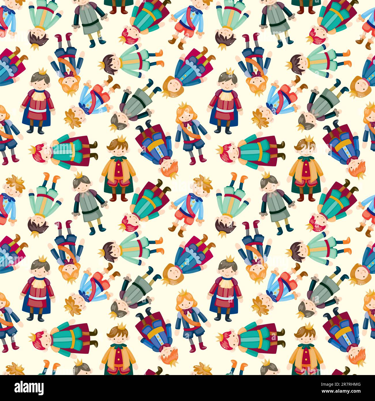 cartoon Prince seamless pattern Stock Vector Image & Art - Alamy
