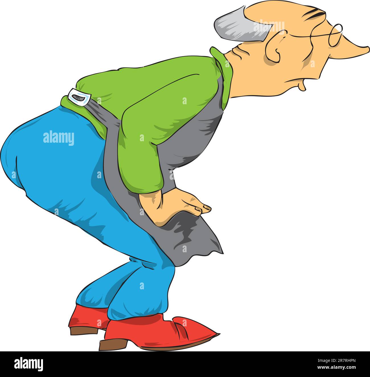 Elderly bald man in Stock Vector Images - Alamy