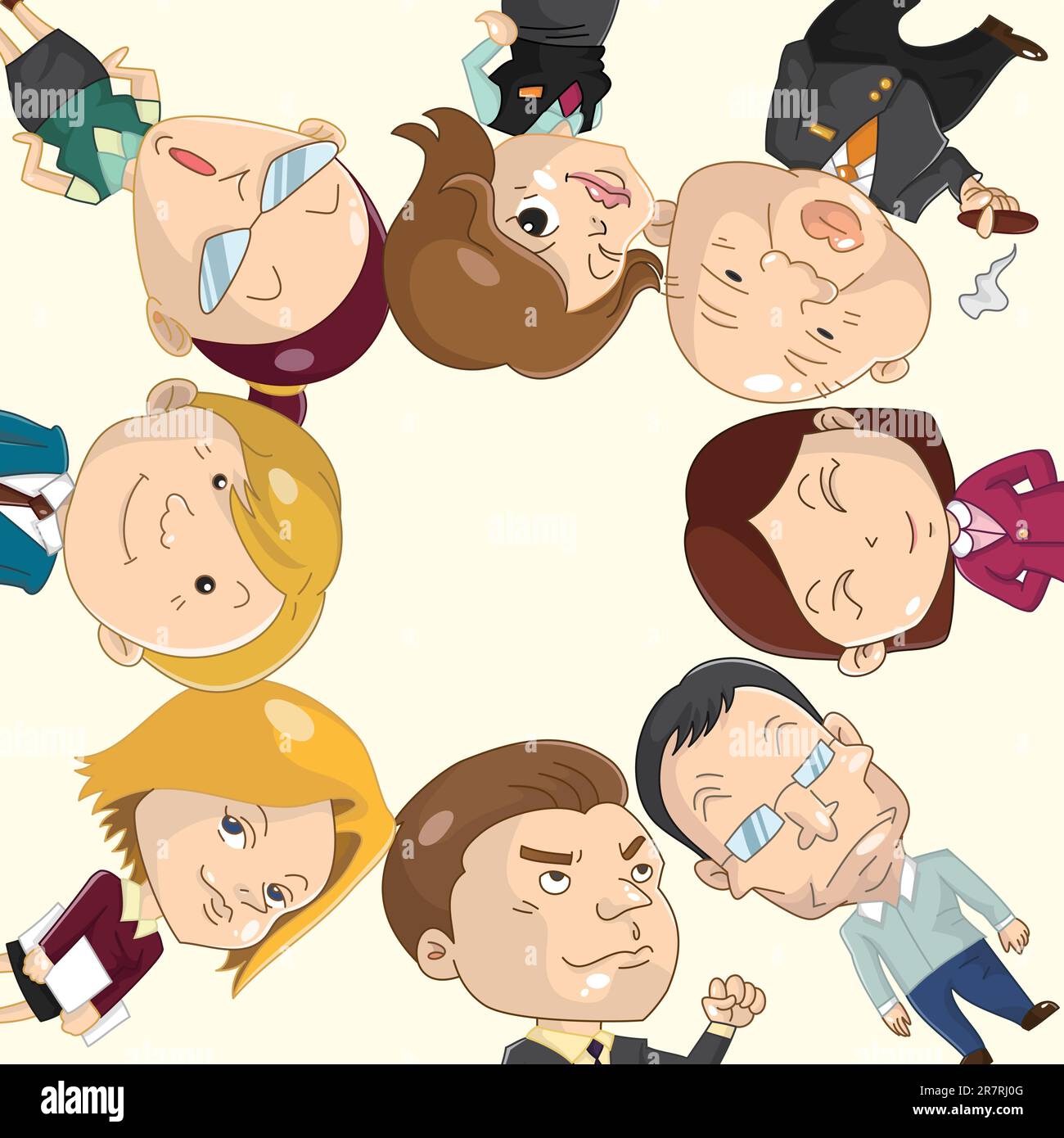 Cartoon office worker card Stock Vector Image & Art - Alamy