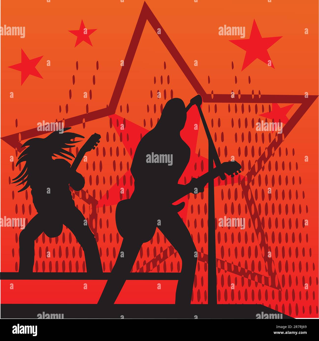 Rock band silhouette Stock Vector Images - Alamy