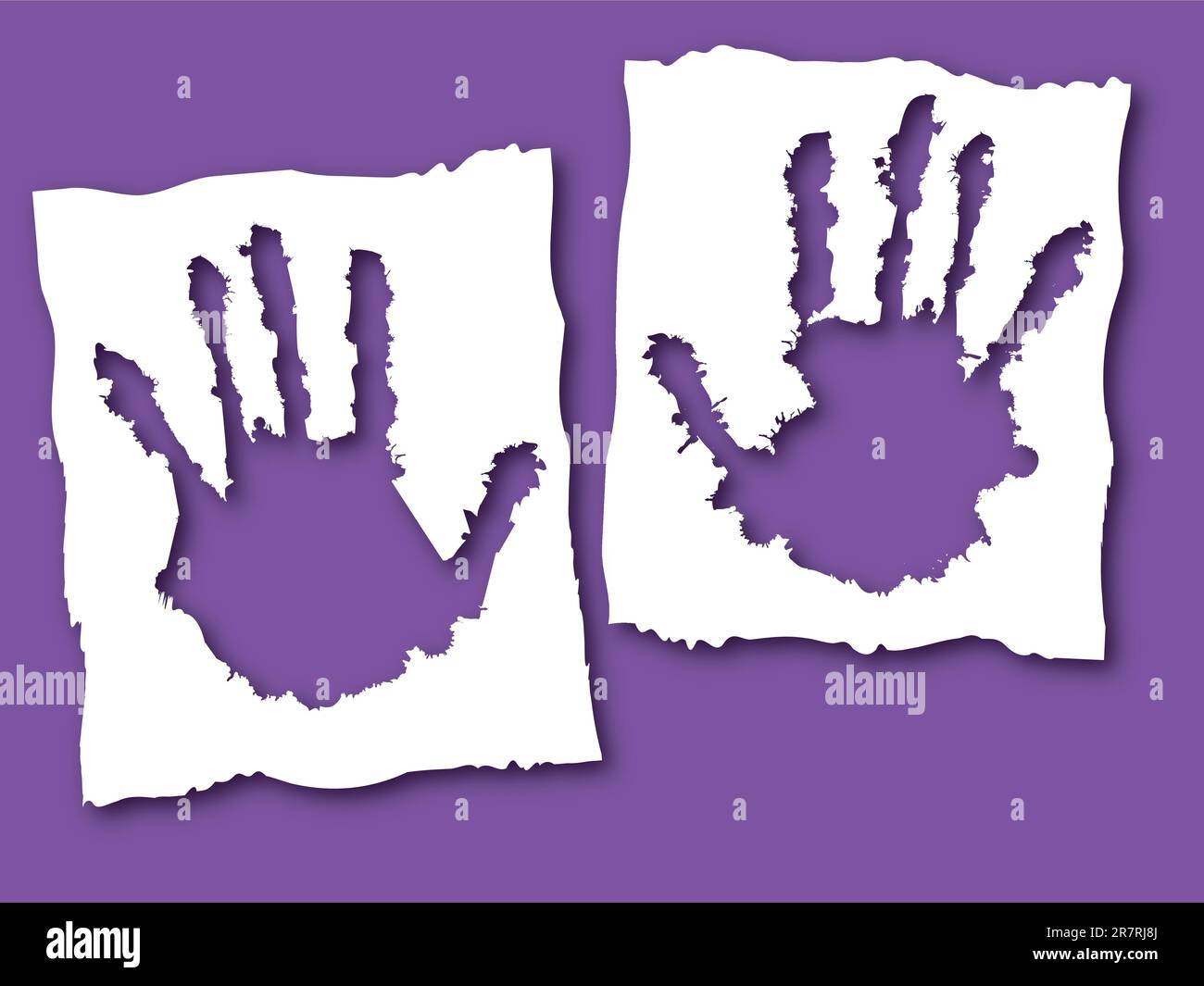 Paper with hand hole, cute health care vector illustration. Element for ...