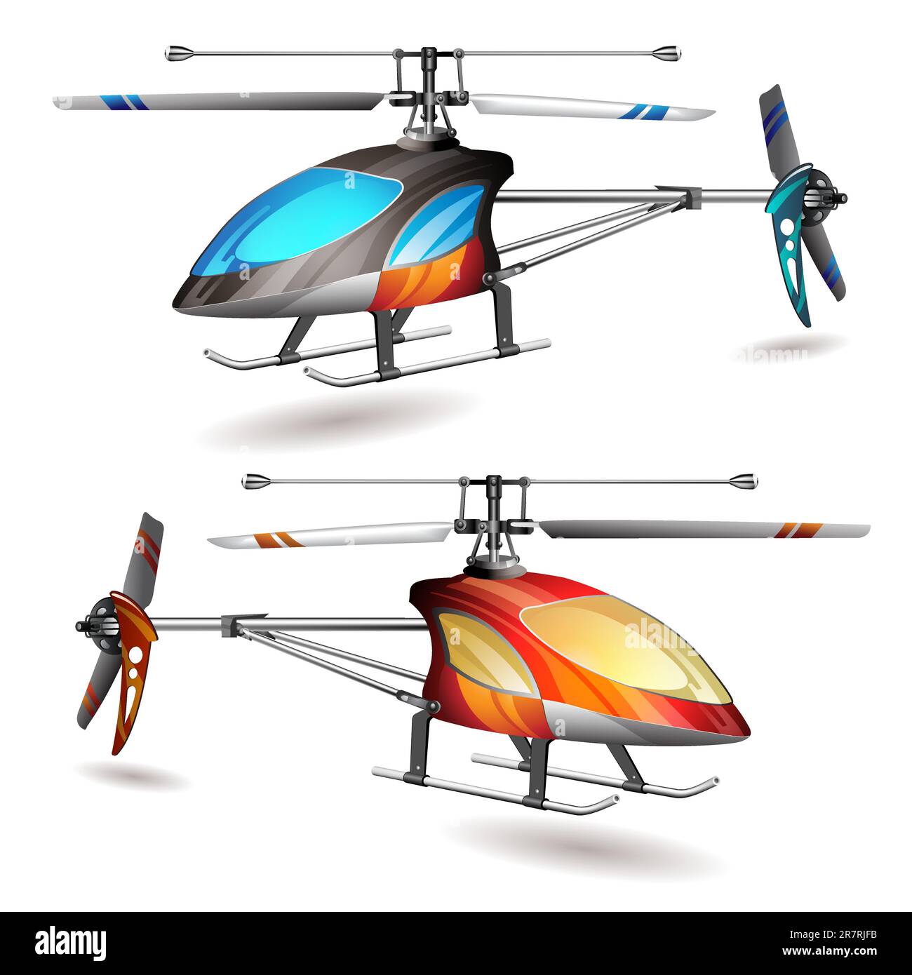 Two helicopters on white background Stock Vector Image & Art - Alamy